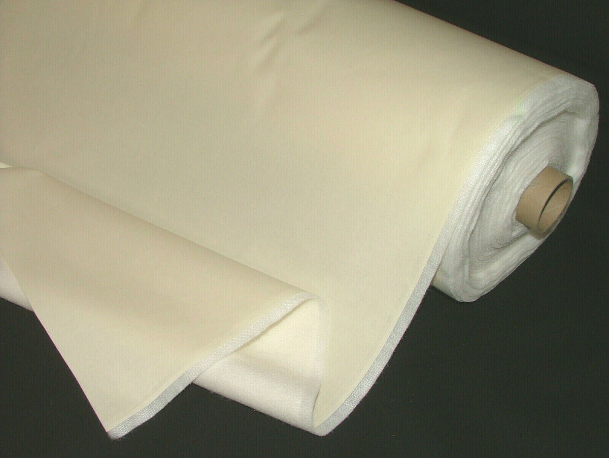 25 Metre Roll Of Bonded Interlining With 100% Ivory Sateen Curtain Lin ...